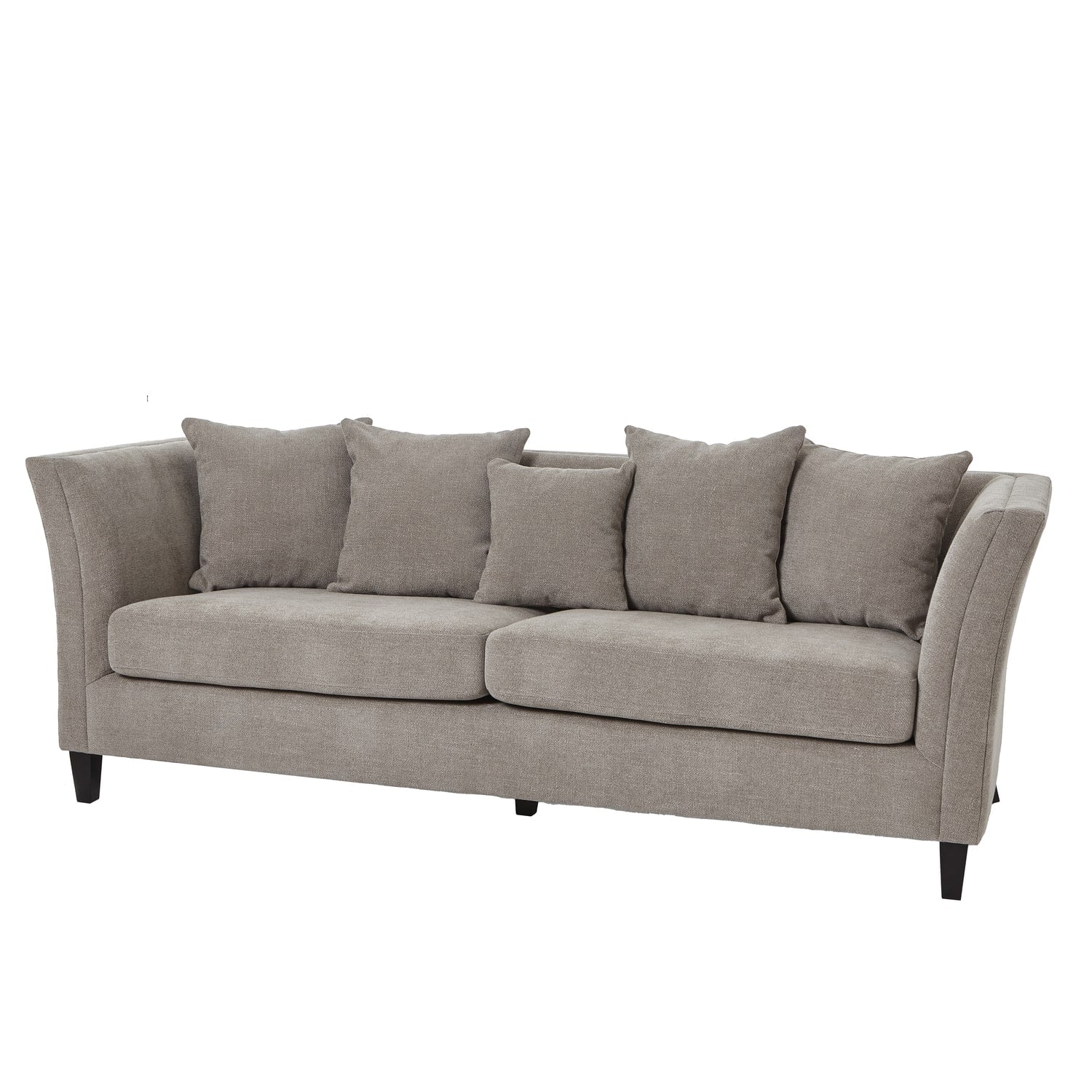 Vesper Taupe Cushion Back Three Seater Sofa – TIYA KEREN INTERIORS